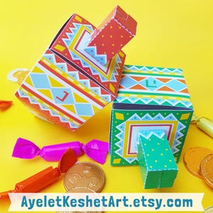 Printable Dreidel Box Template to Make a DIY Favor Box for Hanukkah ...