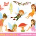 Fairy Clipart Bundle. Magical Fairies, Forest, Flowers and Nature ...