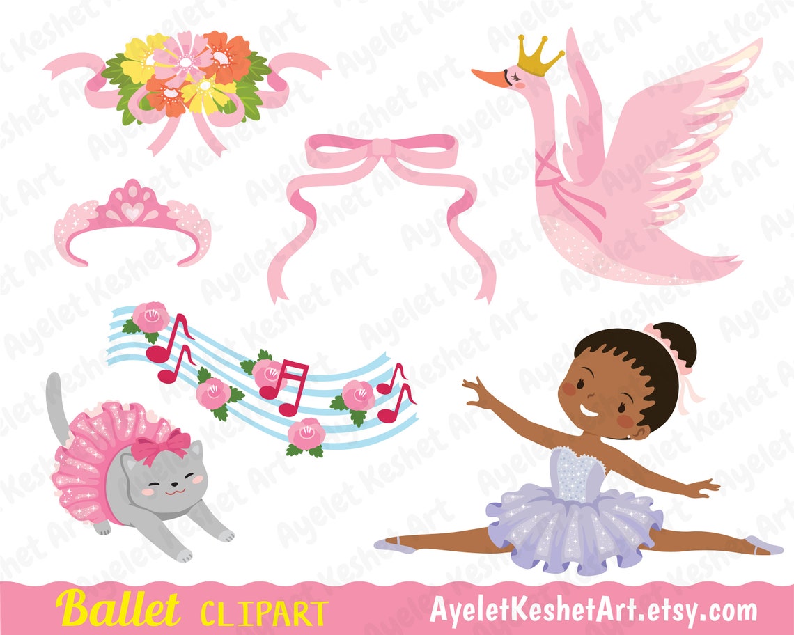 Ballerina Clipart Set. Ballet Dancers boys and Girls With - Etsy