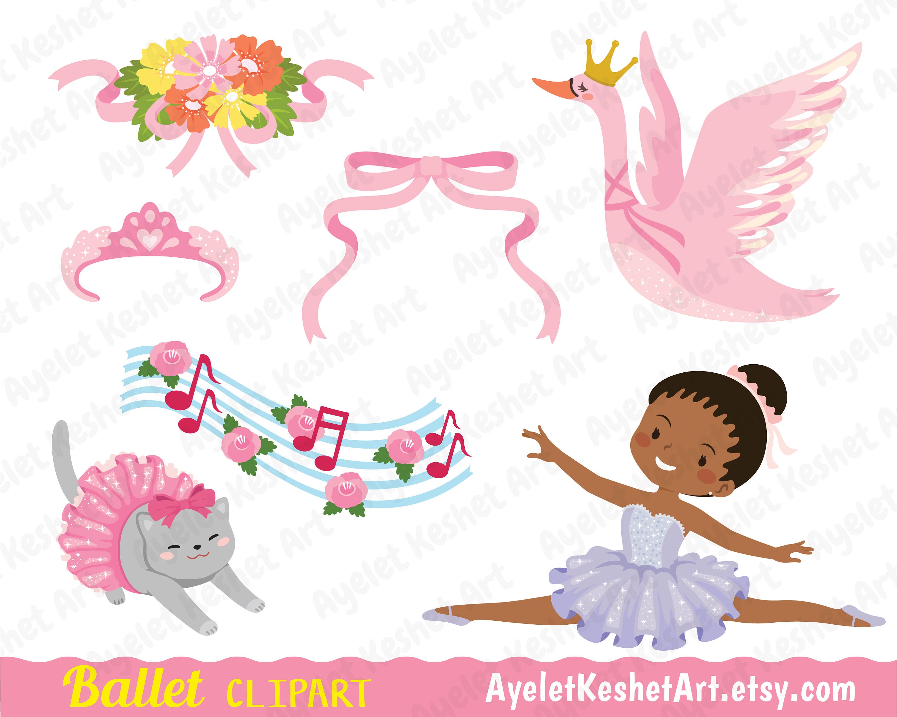 Ballerina Clipart Set. Ballet Dancers boys and Girls With Lots of Cute ...