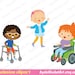 Inclusion Clipart Set. Kids Showcasing Inclusivity Through Diversity of ...