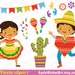Fiesta Clipart Set - Cute Graphics of Mexican Party and Cinco De Mayo ...