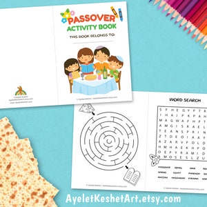 Printable Passover Activity Book for Kids. Activity Pages, Puzzles and ...