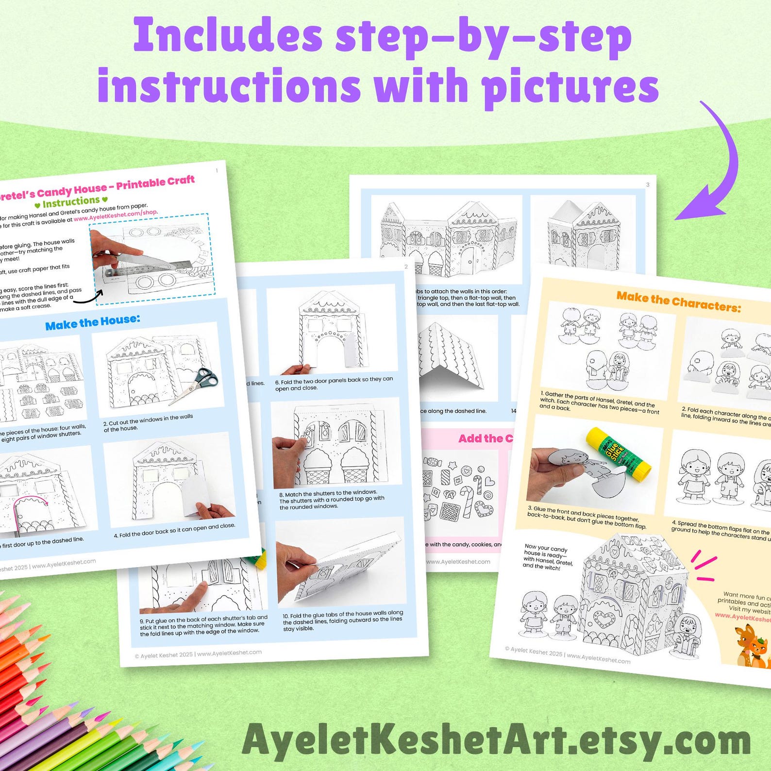 Printable Candy House Craft – Make Hansel and Gretel Scene With a ...