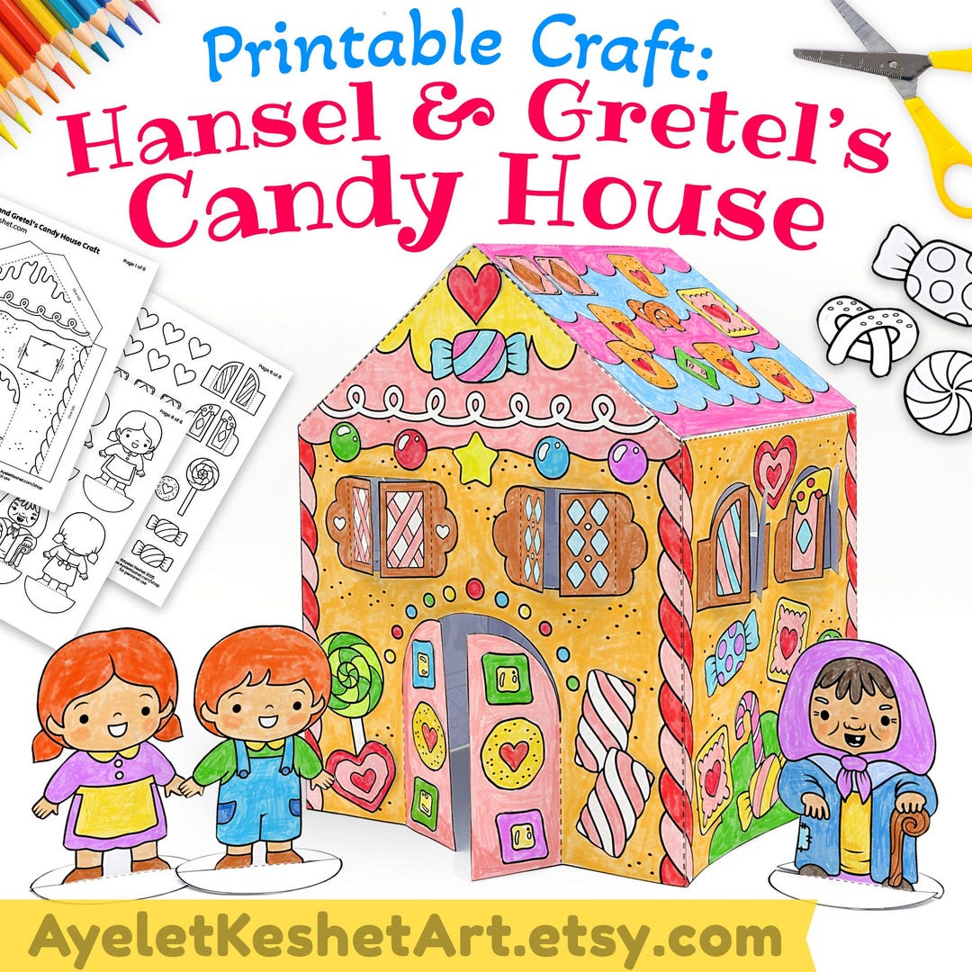 Printable Candy House Craft – Make Hansel and Gretel Scene With a ...