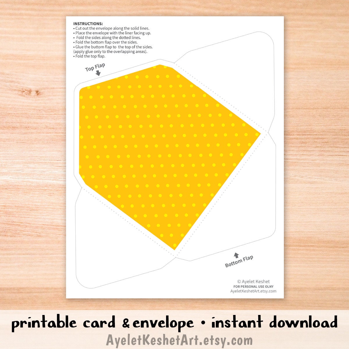 Printable I Love You Card & Lined Envelope 'I Lava | Etsy