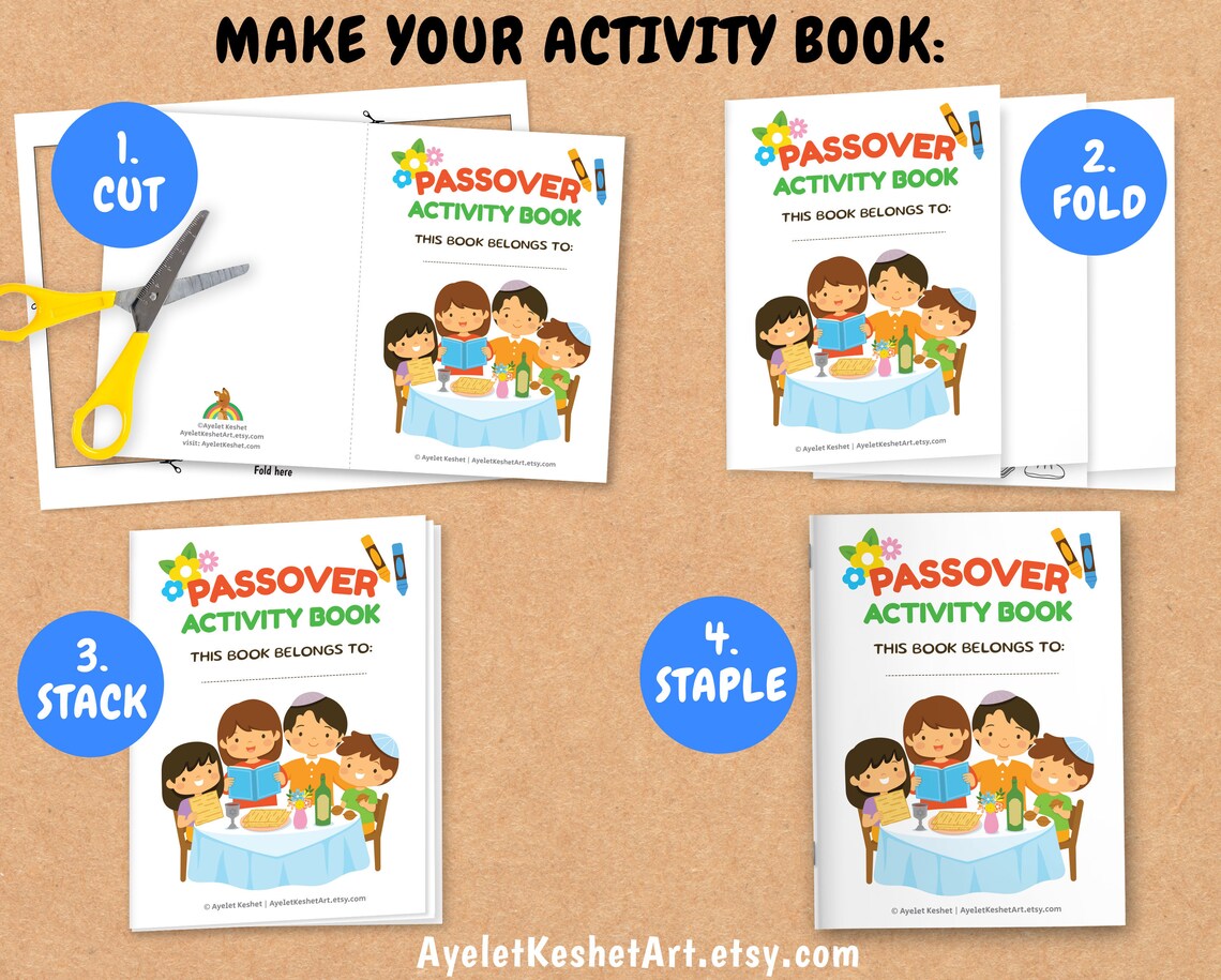Printable Passover Activity Book for Kids. Activity Pages - Etsy Israel