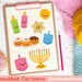 Hanukkah Clipart Set. Cute Cartoons With Hanukkah Symbols for the Happy ...