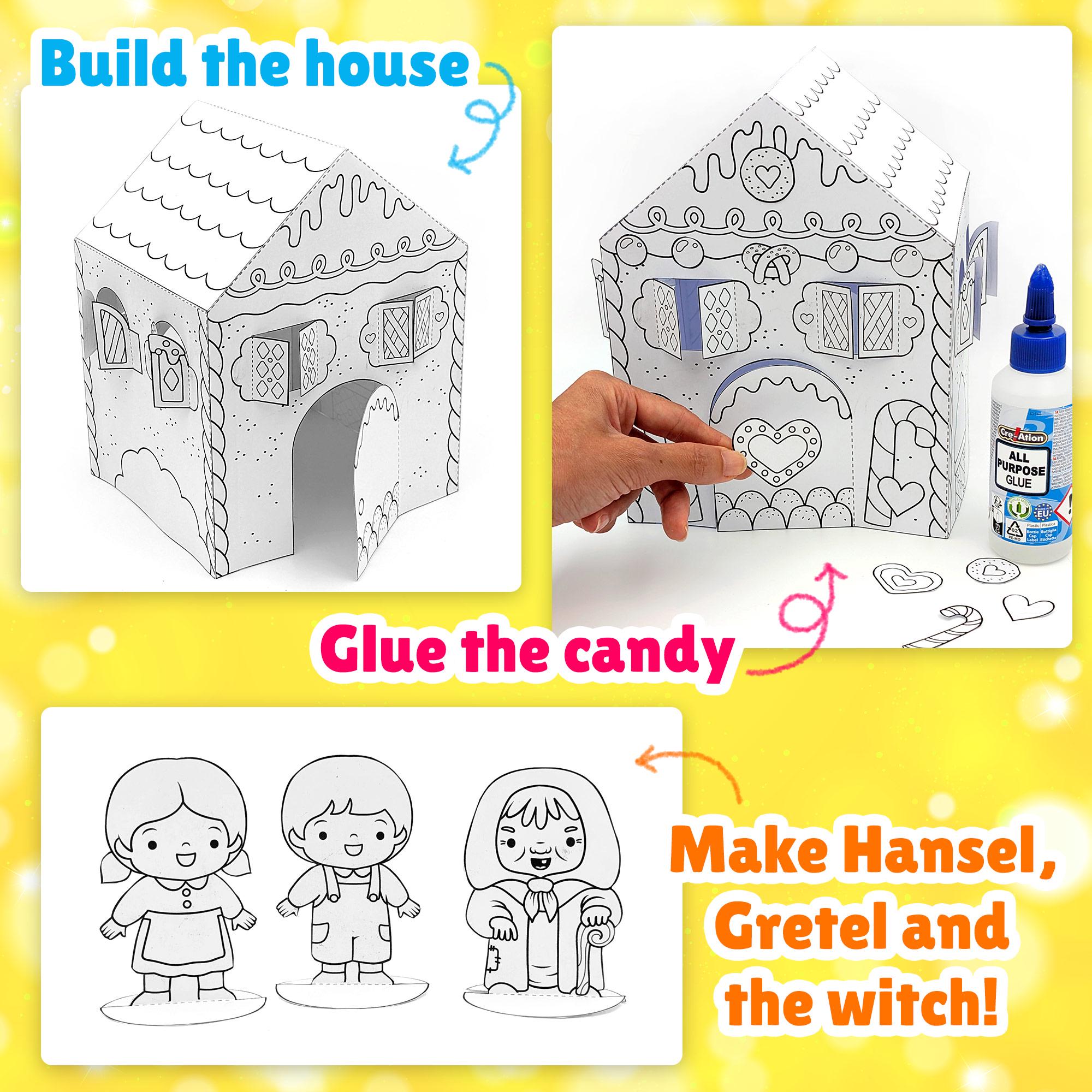 Printable Candy House Craft – Make Hansel and Gretel Scene With a ...