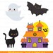 Kawaii Halloween Clipart Set. Cute Digital Clipart Bundle for Personal ...