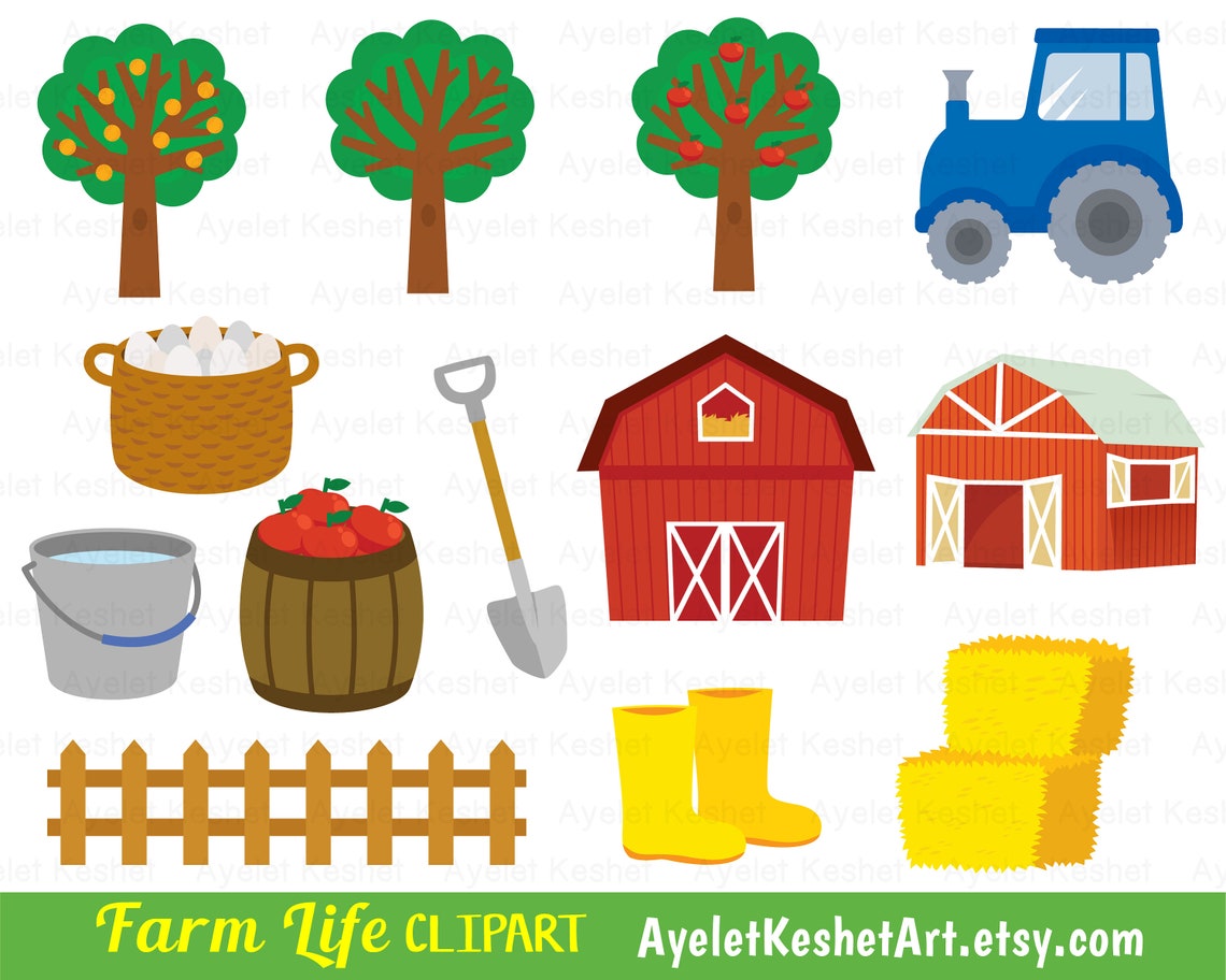 Big Farm Clipart Bundle. Farm Animals Farm Life and Farm - Etsy Israel