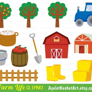 Big Farm Clipart Bundle. Farm Animals, Farm Life and Farm Kids, Plus ...
