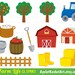 Big Farm Clipart Bundle. Farm Animals, Farm Life and Farm Kids, Plus ...