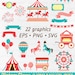 Vintage Circus Clipart Bundle and Digital Paper. PNG, SVG and EPS ...