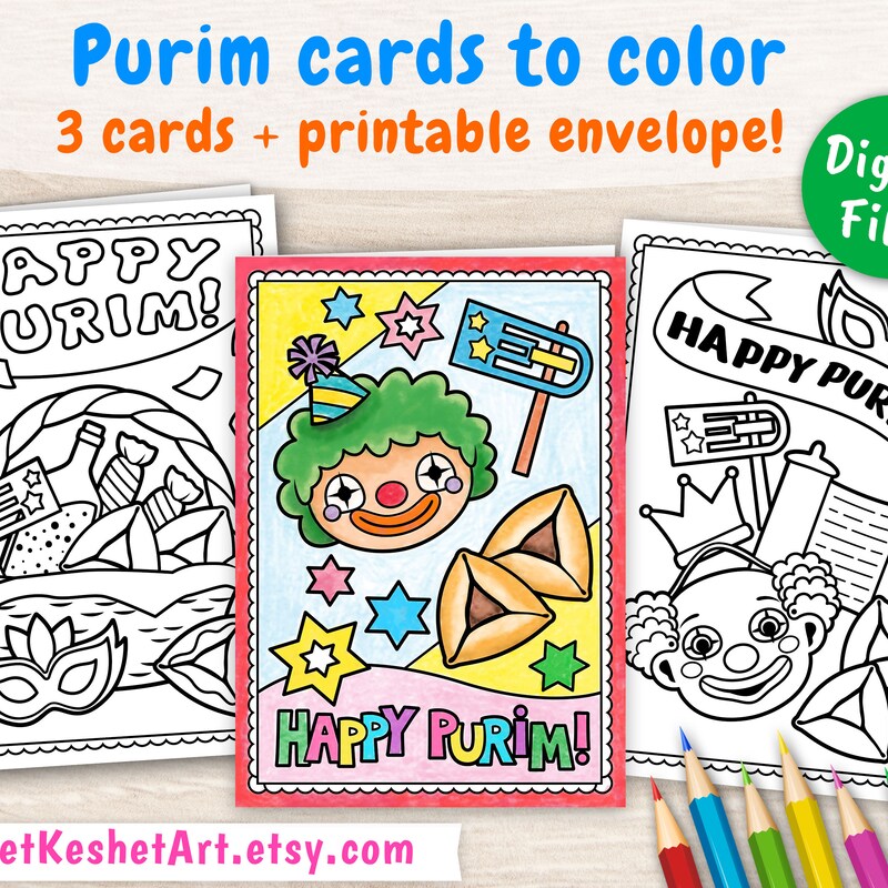 Happy Purim Greeting Cards - Etsy