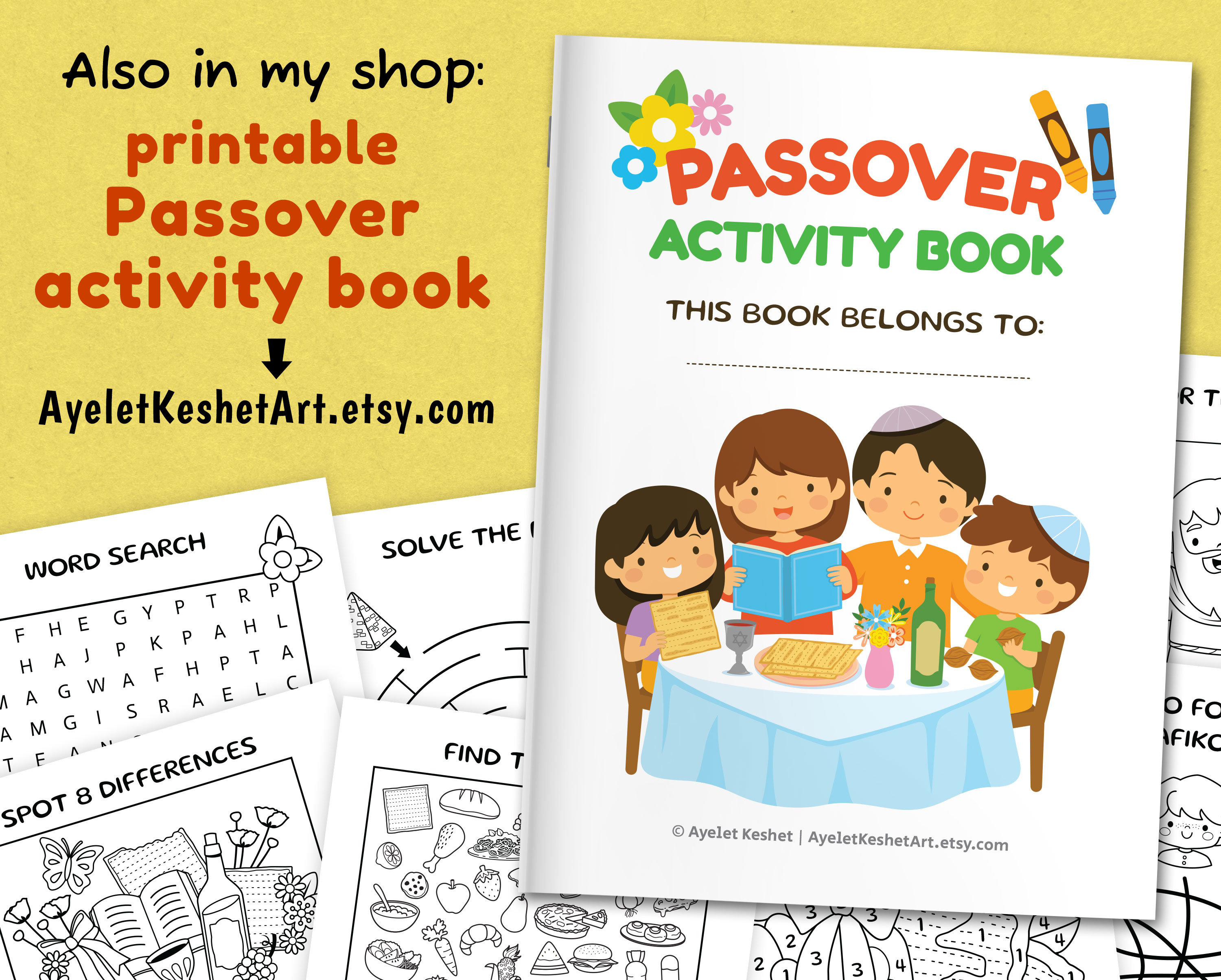 Passover Clipart Set Cute Passover Or Pesach Symbols For Etsy
