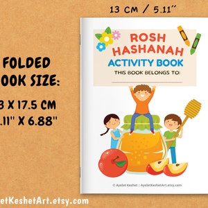 Printable Rosh Hashanah Activity Book for Kids. Activity Pages, Puzzles ...