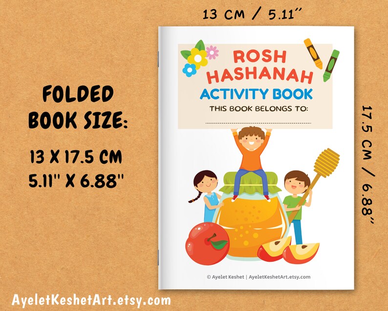 Printable Rosh Hashanah Activity Book for Kids. Activity - Etsy
