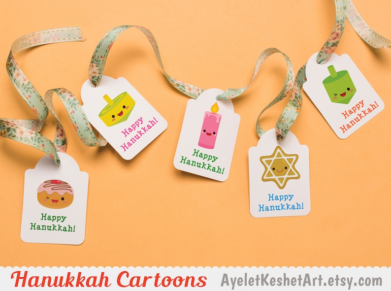 Hanukkah Clipart Set. Cute Cartoons With Hanukkah Symbols for - Etsy Israel