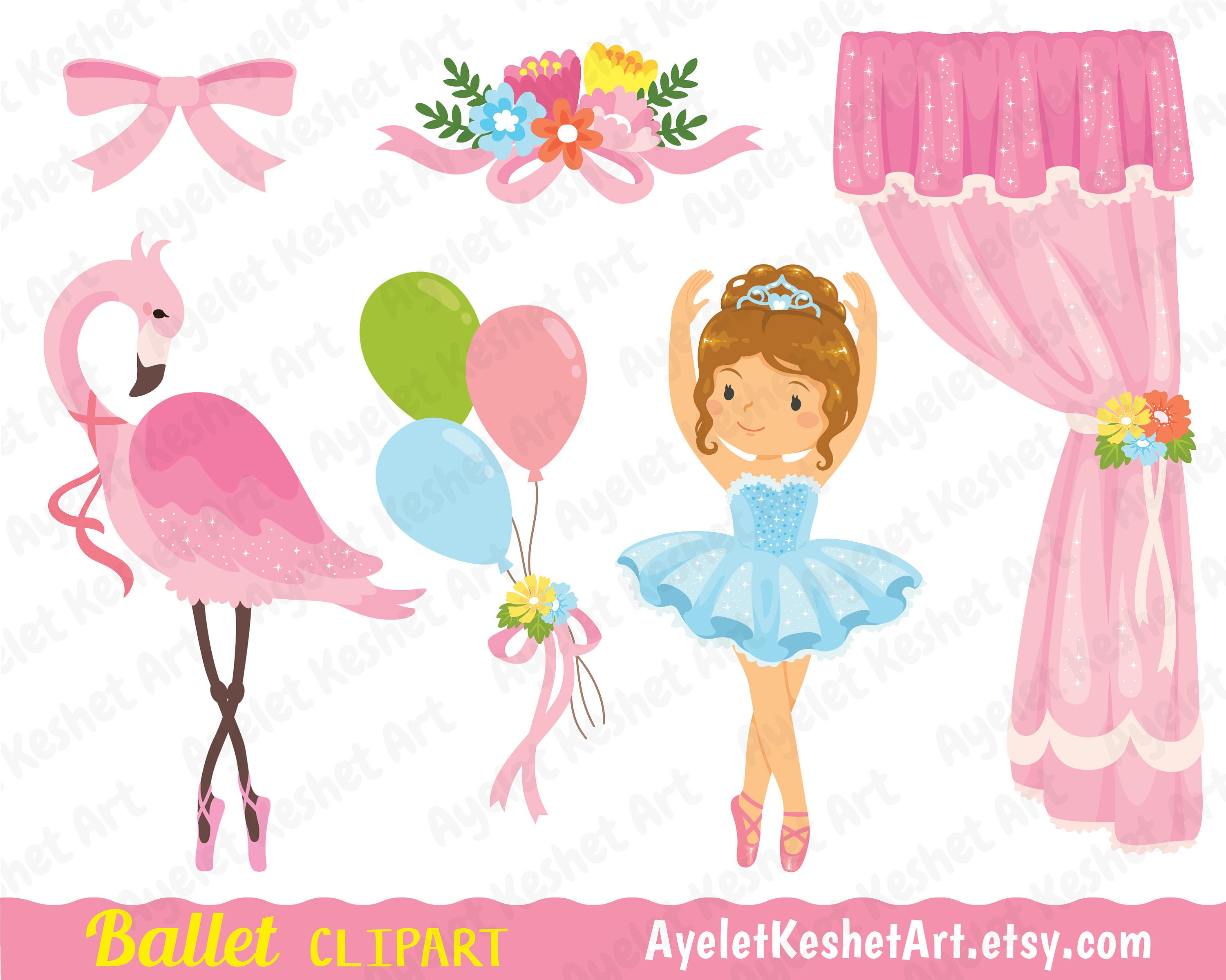 Ballerina Clipart Set. Ballet Dancers boys and Girls With Lots of Cute ...