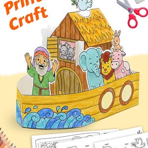 Noah’s Ark Printable Craft – Make a 3D Noah's Ark With a Printable ...