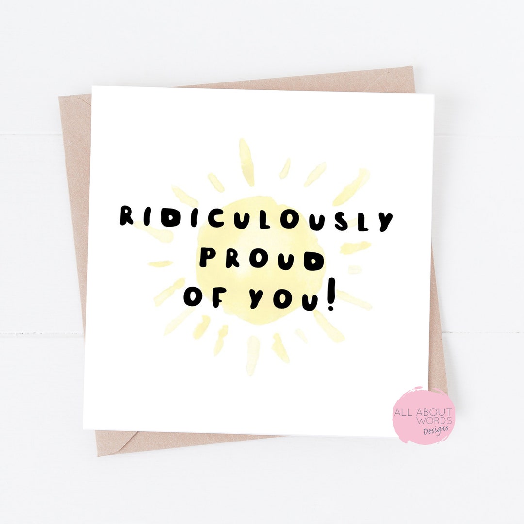 Ridiculously Proud of You Card, GCSE A-level Congratulations - Etsy