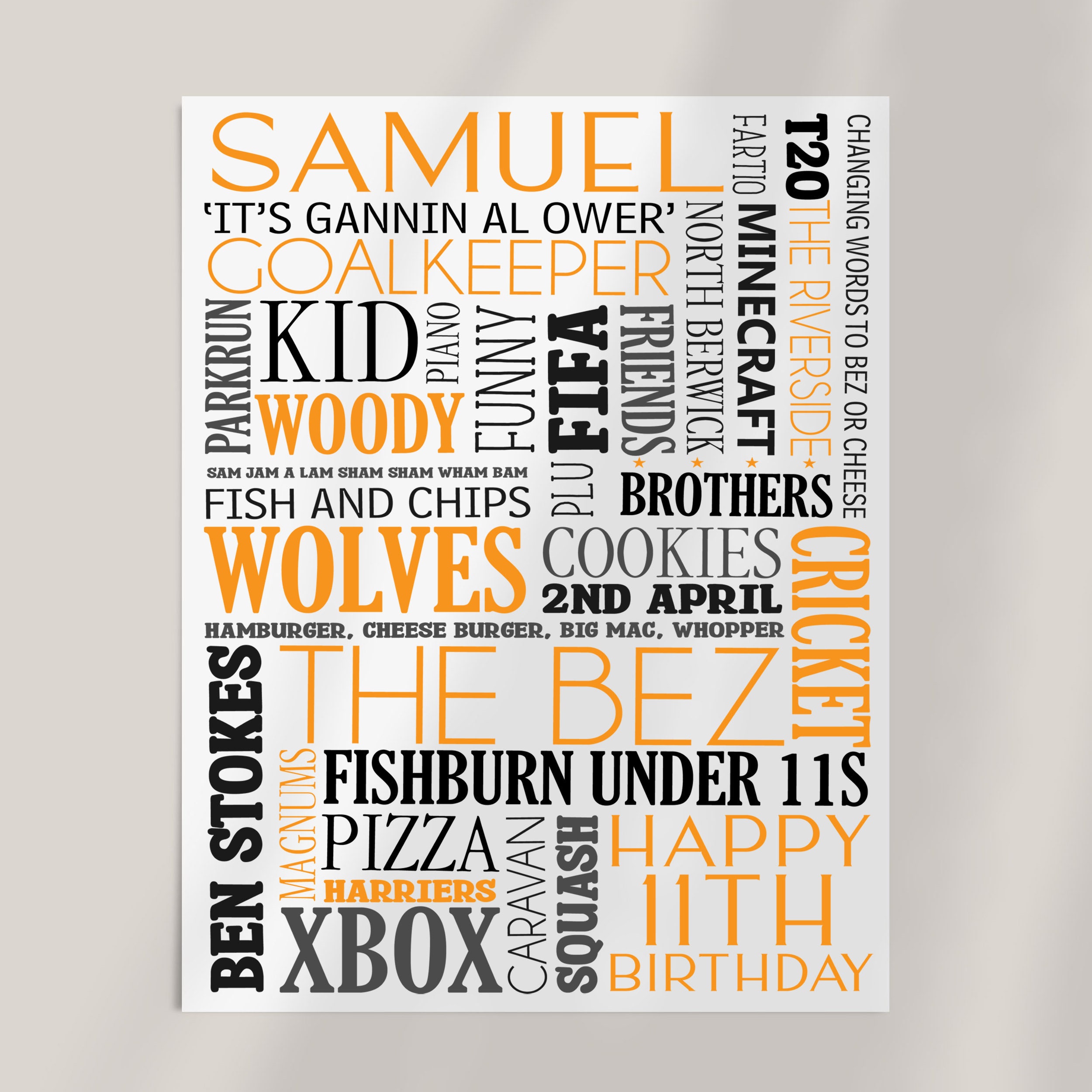 Personalised Word Art Wall Decor Custom Word Canvas - Etsy UK