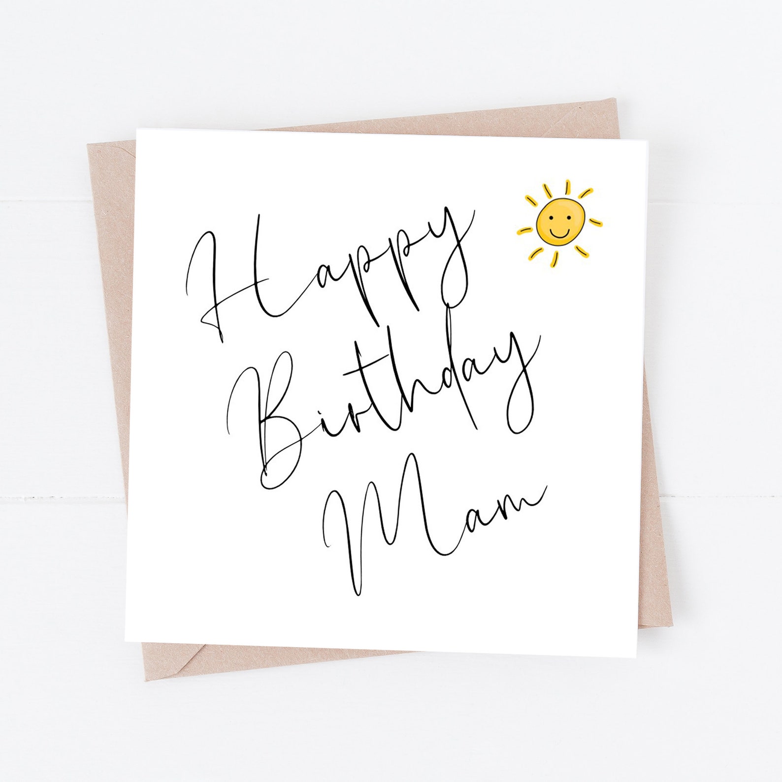 Mam Happy Birthday Card Card For My Mam Birthday Card For Etsy