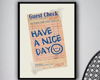 Guest Receipt Poster - Etsy