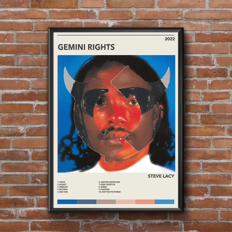Steve Lacy Gemini Rights Music Tracklist Inspired Poster - Etsy