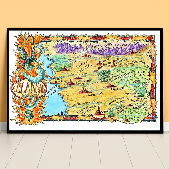 Fighting Fantasy Map of Allansia Poster Unframed Map Print - Etsy