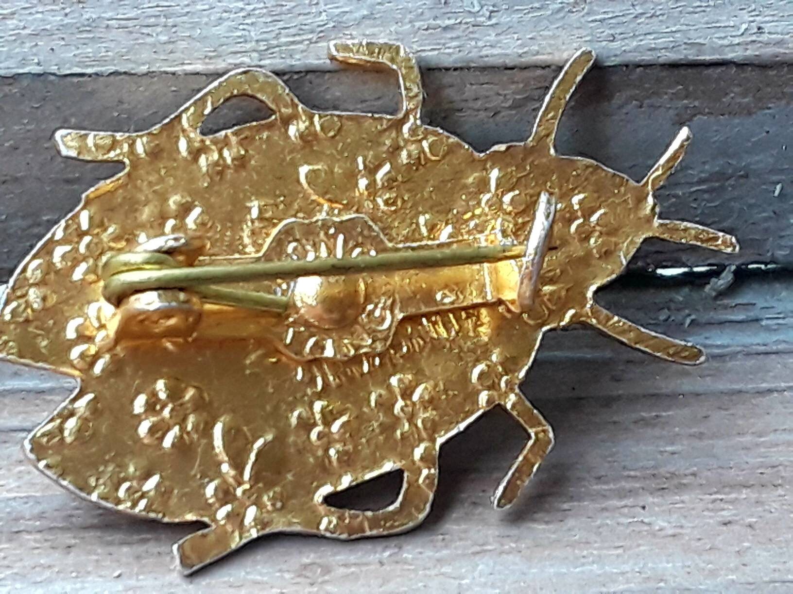 Cute Tiny 1950s Hong Kong Metal Beetle Pin - Etsy