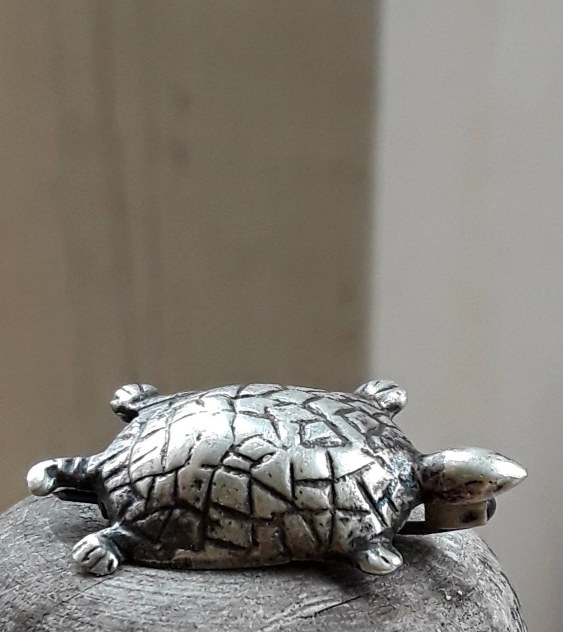 Sterling Silver Vintage Turtle Pin Handcrafted Detail - Etsy