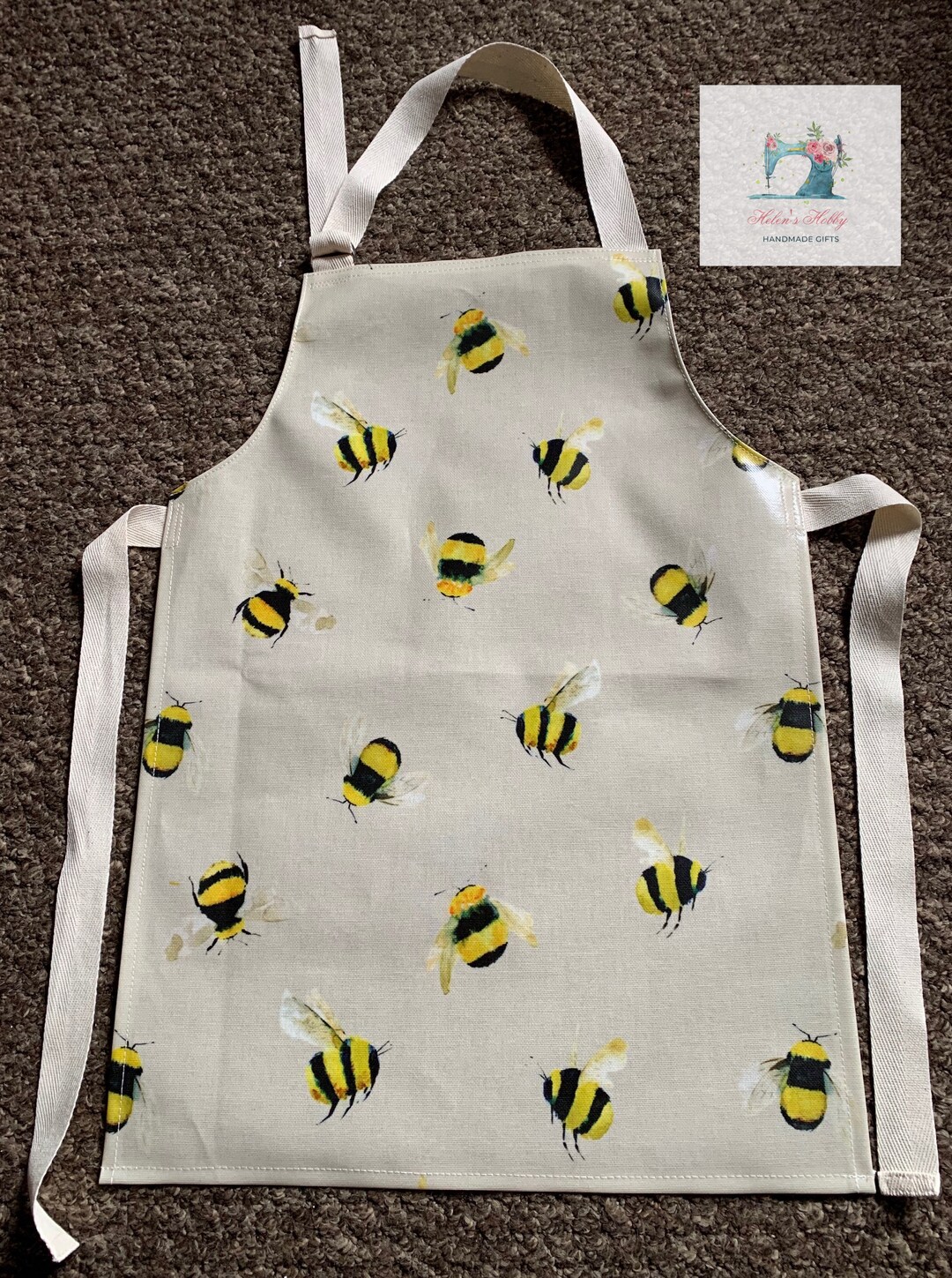 Child's Bumble Bee Oilcloth Apron - Etsy