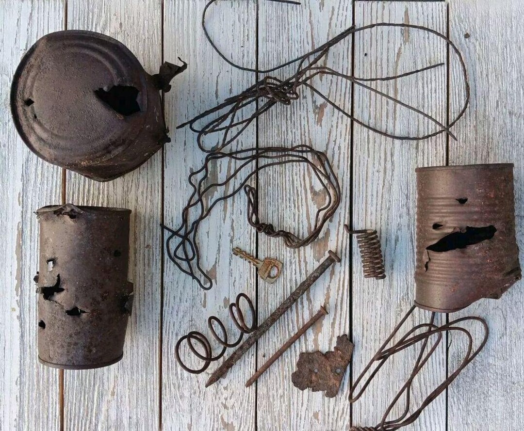 Vintage Rusty Metal Pieces, Rusty Desert Finds From Nature Created, Art ...