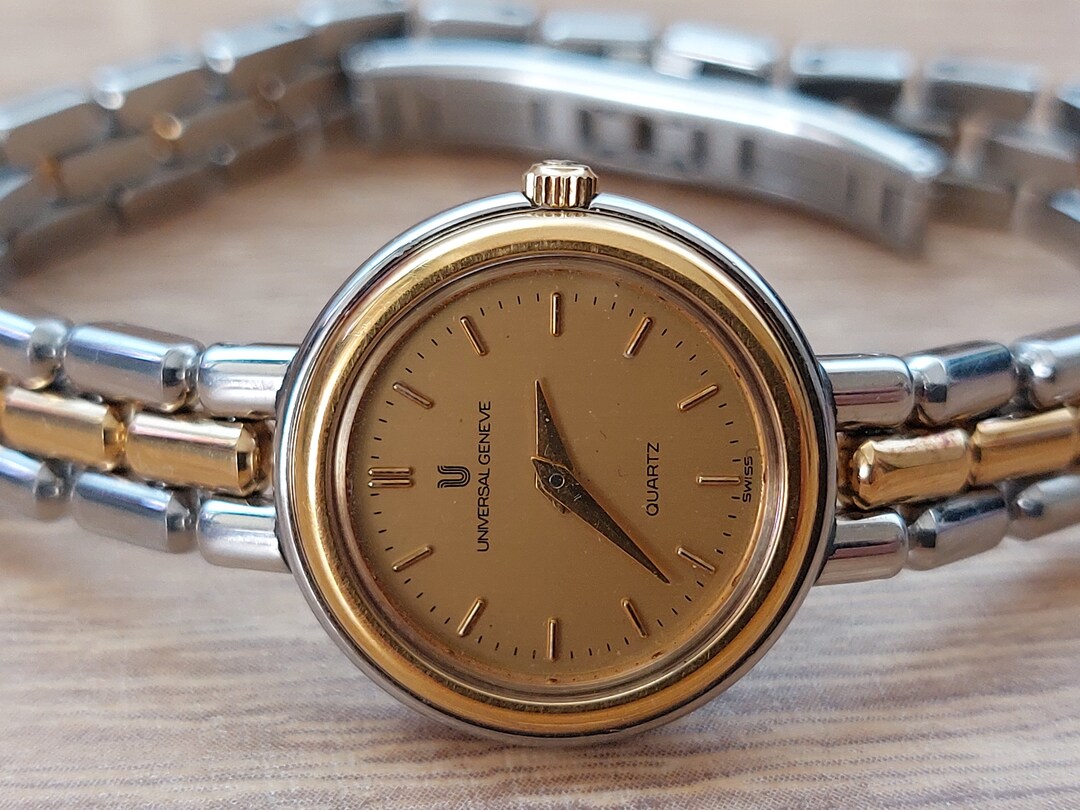 Vintage Universal Geneve Quartz Watch - 7.5" Wrist - Etsy