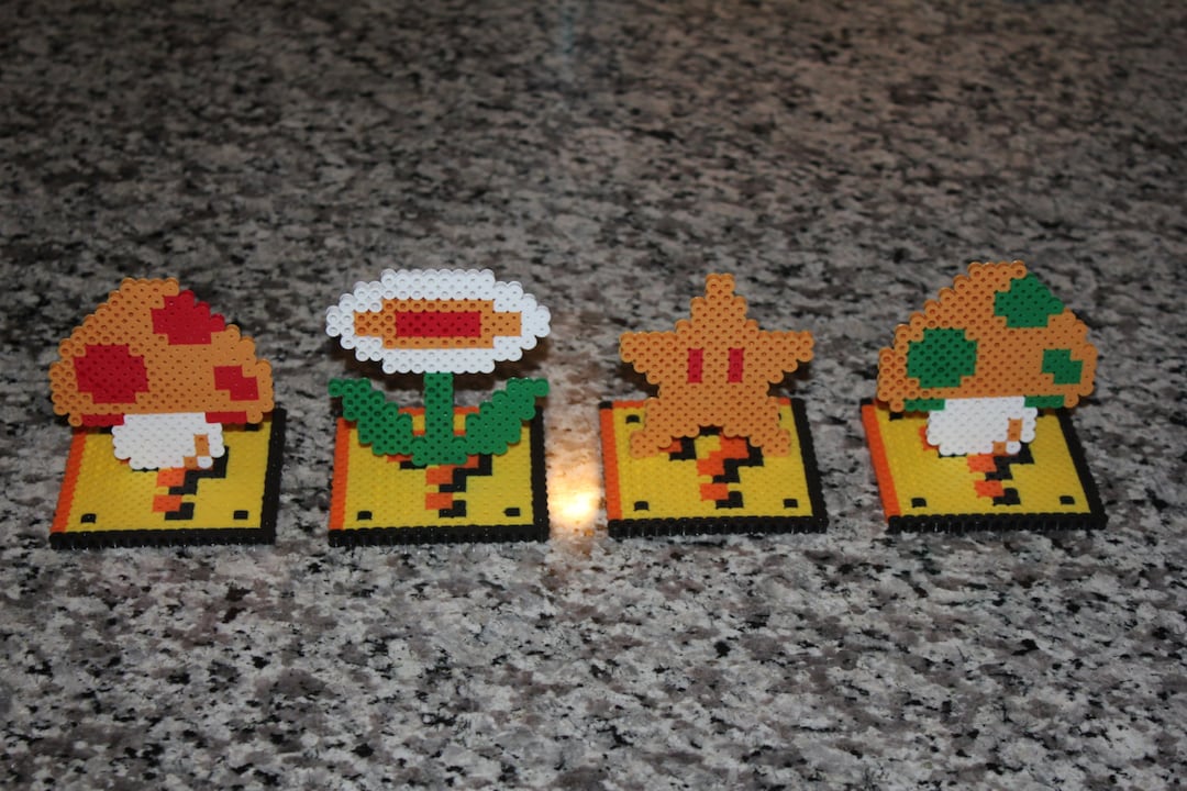 Super Mario Bros Power up Perlers - Etsy