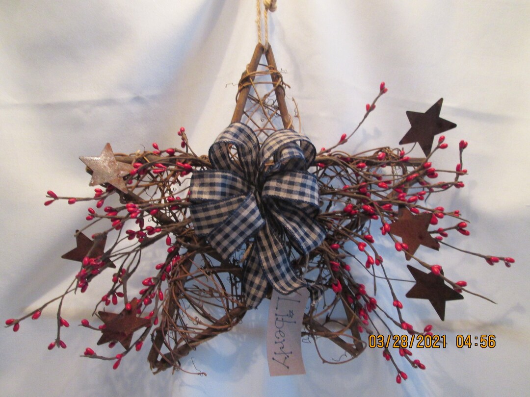 PATRIOTIC GRAPEVINE STAR - Etsy