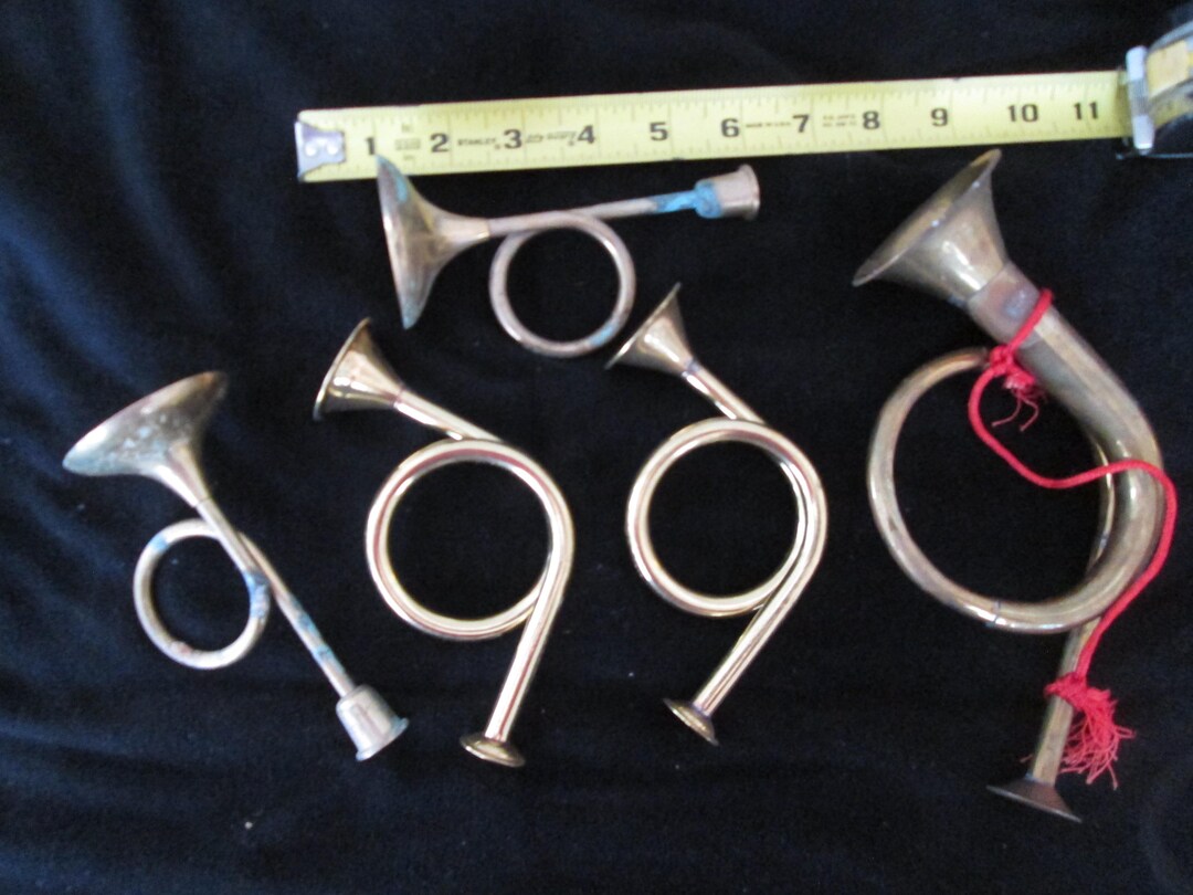 VINTAGE BRASS HORNS Lot of 5 Pieces Untouched - Etsy
