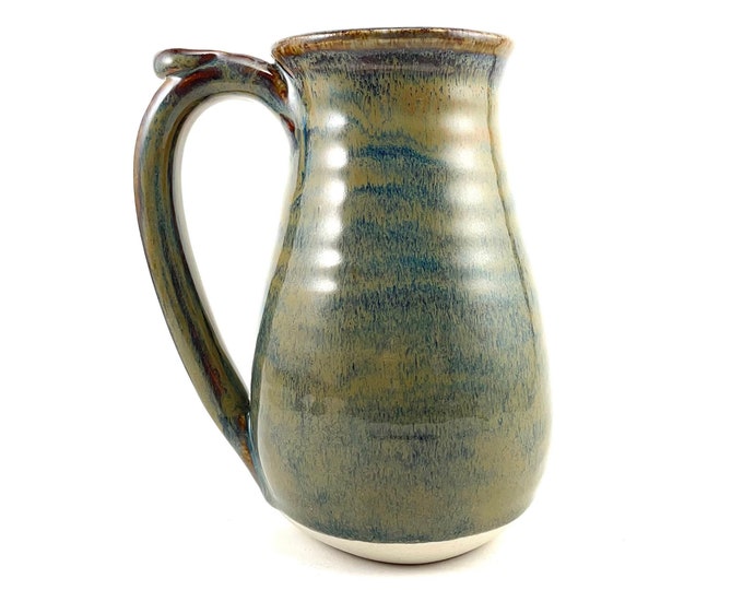 Stormy Blue 17oz Handmade Pottery Mug - Etsy