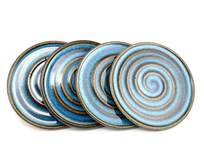 Morning Glory Handmade Pottery Coasters, Ceramic Drink Coasters ...