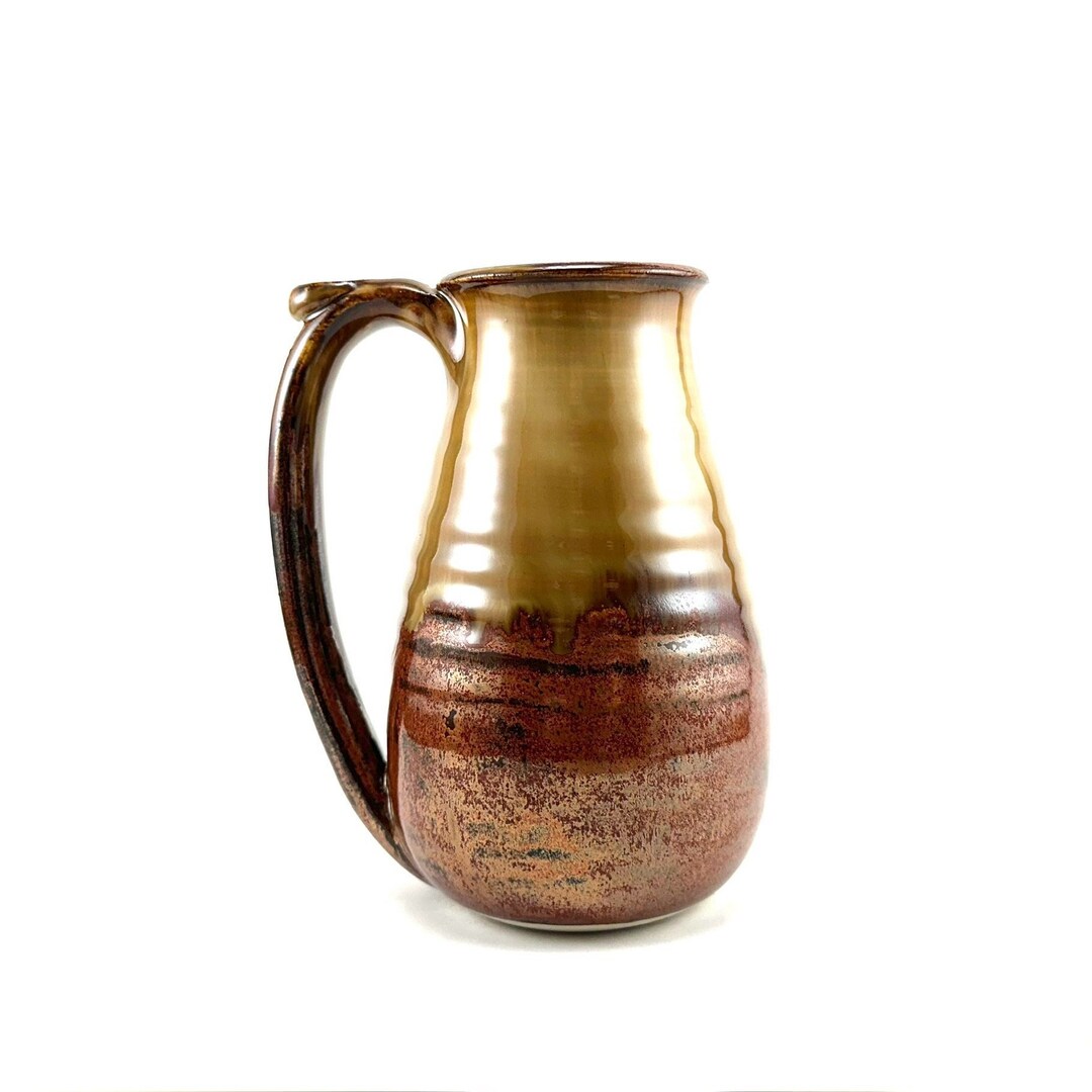 Pottery Mug, 16oz Handmade Pottery Mug, Wheel Thrown Pottery Mug ...