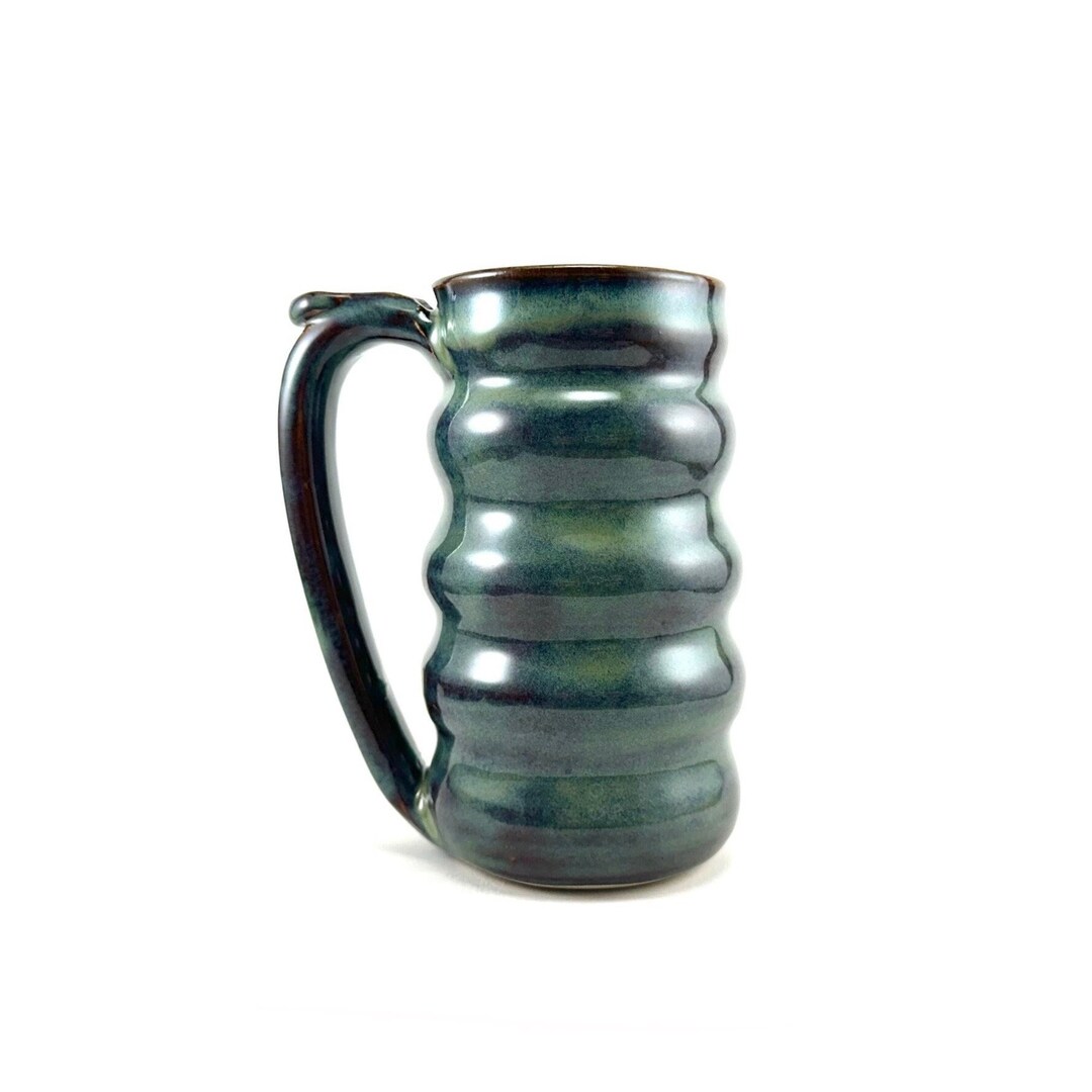 Bewitched Green 16oz Handmade Pottery Mug, Handmade Ceramic Mugs ...