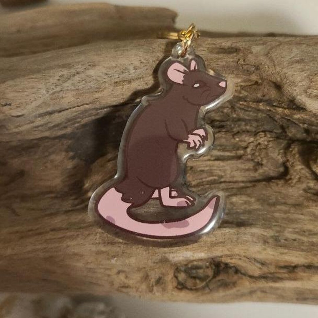 Trash Friends Rat Epoxy Acrylic Keychain - Etsy