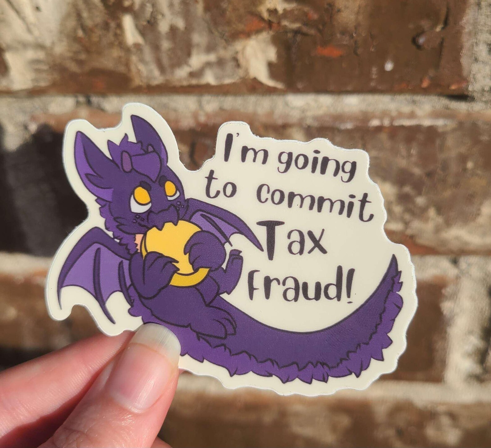 Tax Fraud Funny Nerdy Dragon Sticker - Etsy