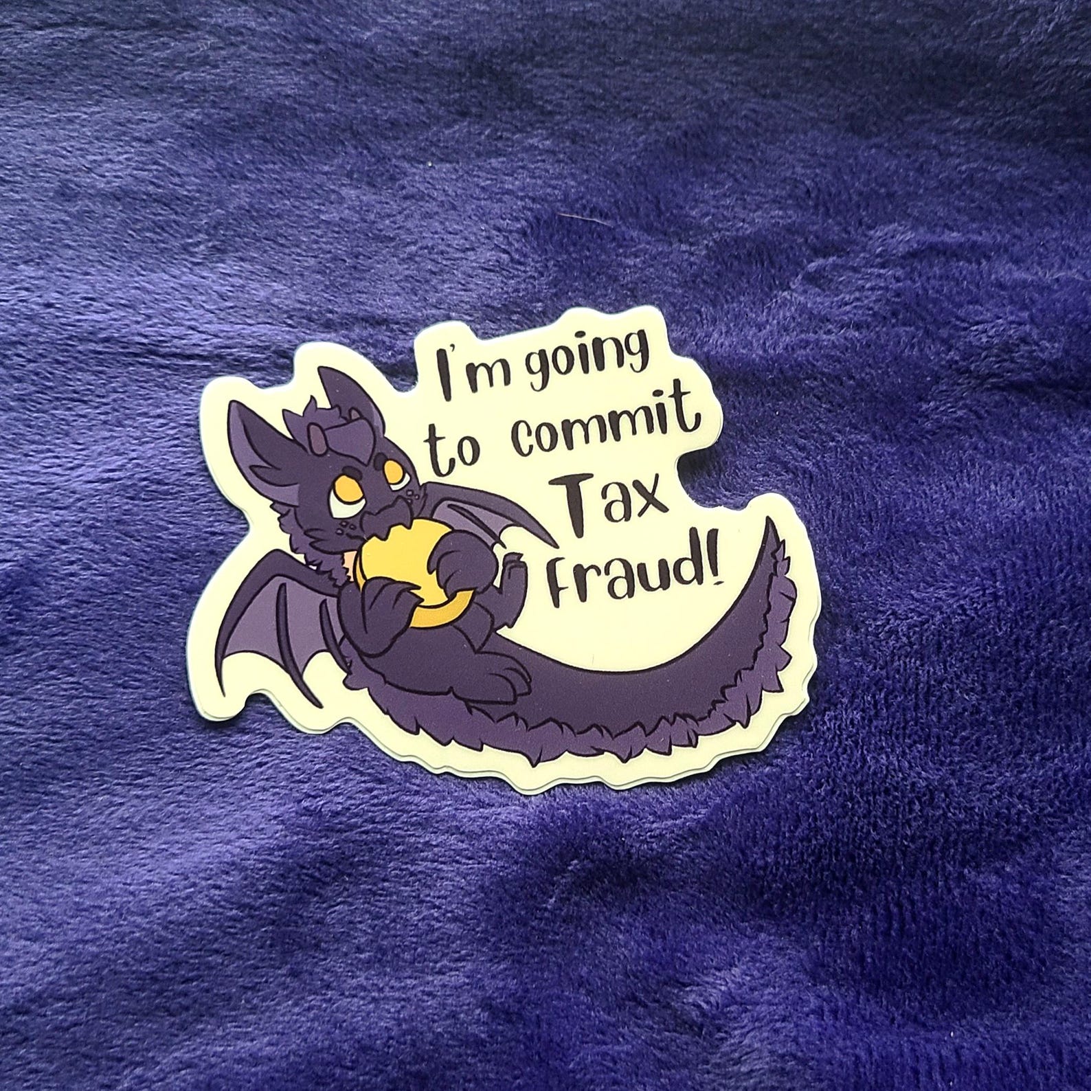 Tax Fraud Funny Nerdy Dragon Sticker - Etsy