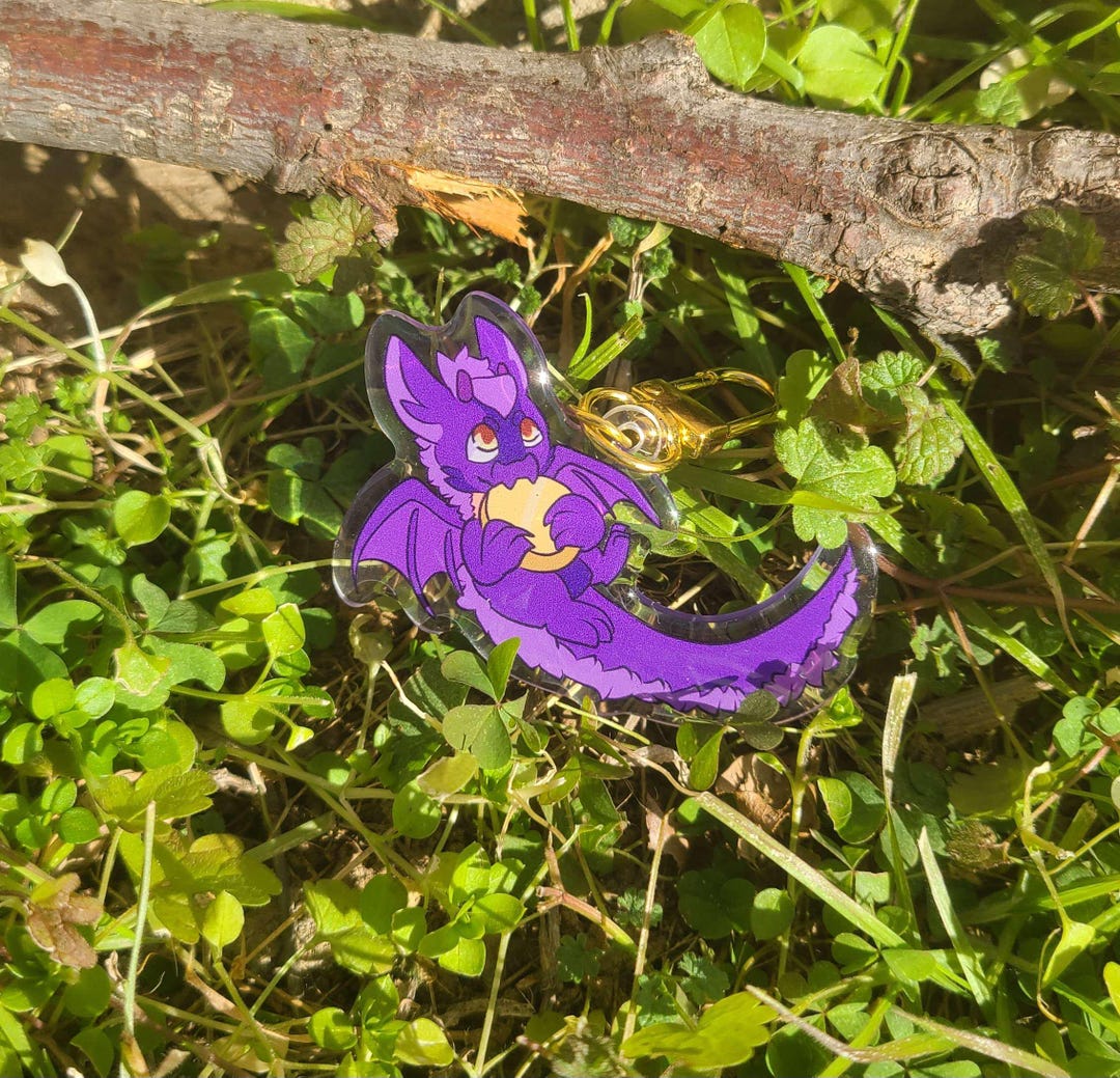 Dragon Acrylic Charm Dnd Epoxy on One Side - Etsy