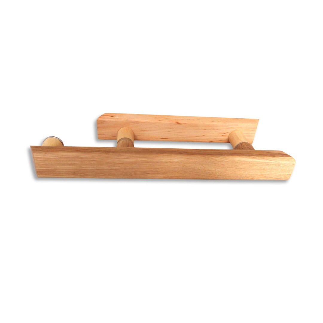 Sauna Door Handle With Magnetic Latch, Oak and Alder Wood Handle for ...