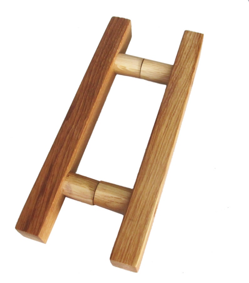 Pair Oak Wood Handles for Glass Door Modern Wooden Door Pulls - Etsy