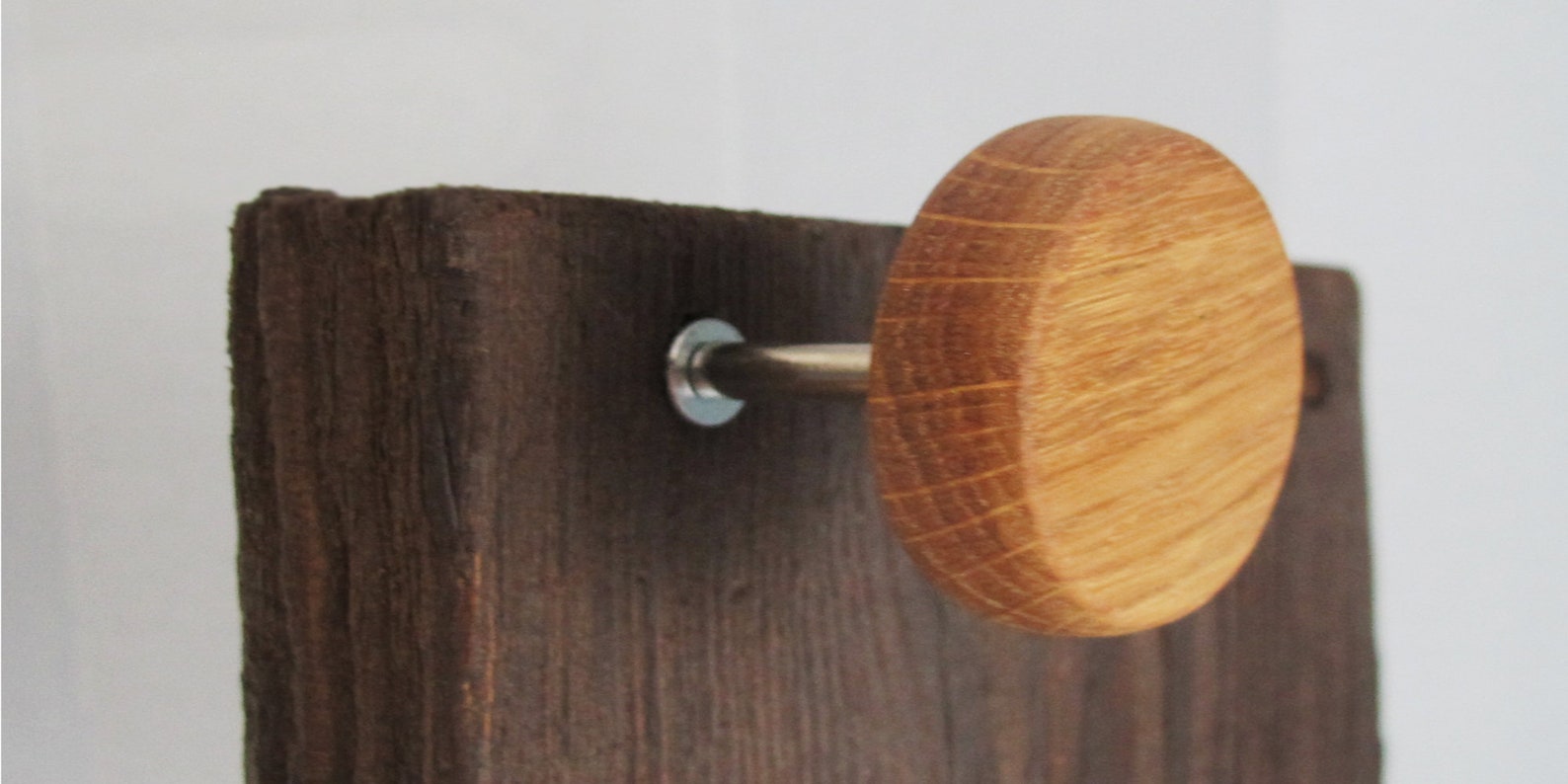 Oak Wood Drawer Knobs Set of 2 Wooden Cabinet Knobs Rustic - Etsy